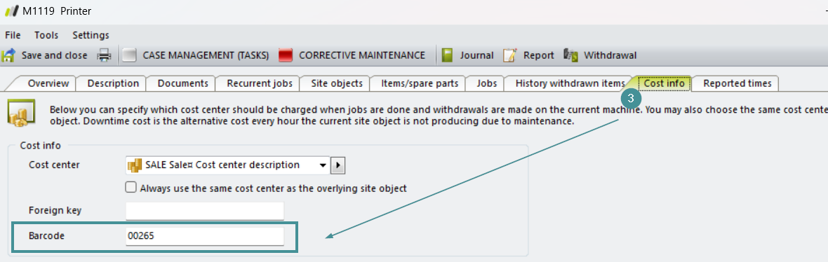 How do I use barcodes in Maintmaster?