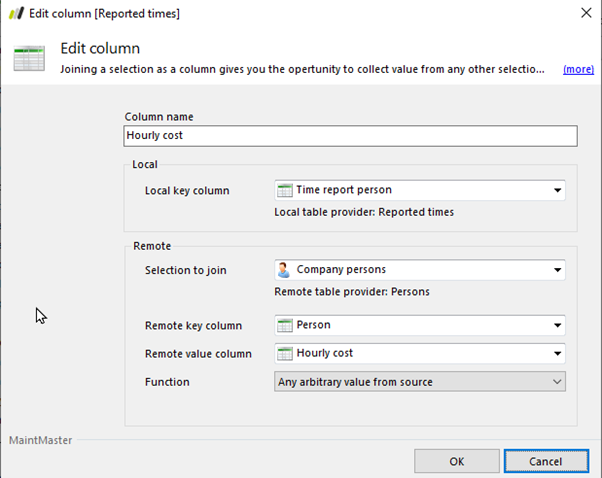 How do I create a calculation script (e.g., duration × hourly cost)?