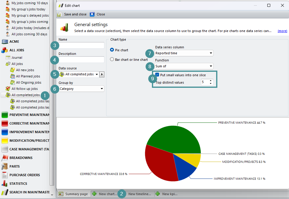 How do I create a chart?